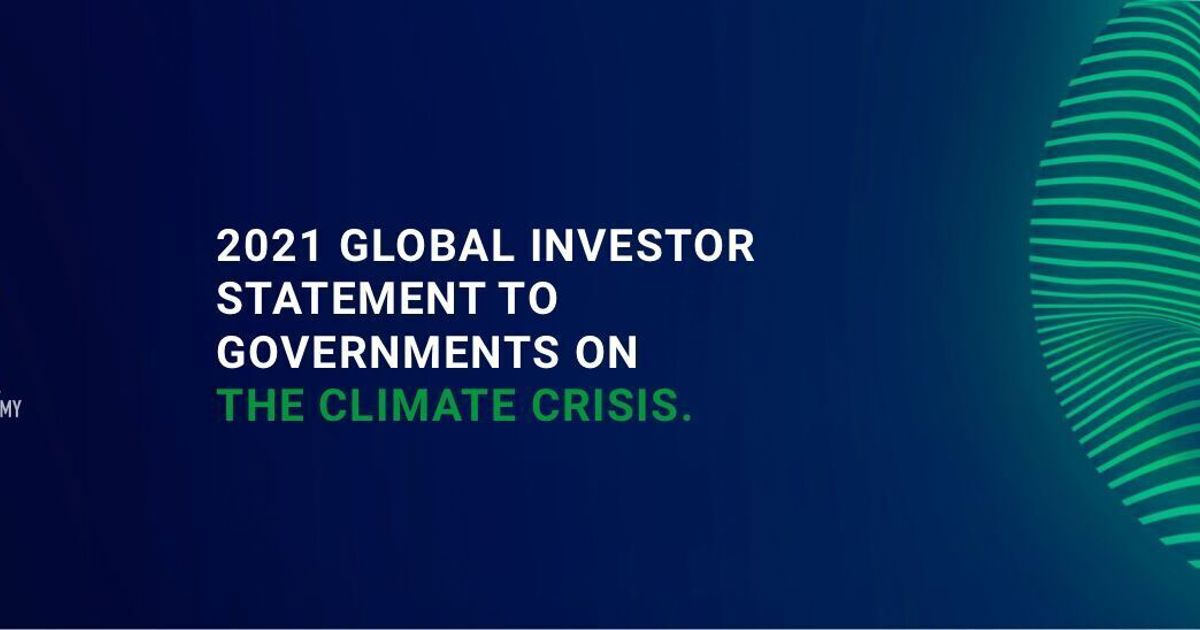 Participation in The Investor Agenda's 2021 Global Investor Statement ...